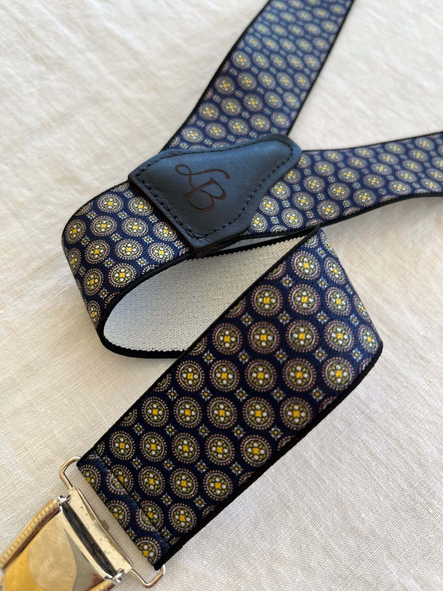 Blue Polka Dot Fancy Suspenders – Original Style | Le Bretellier